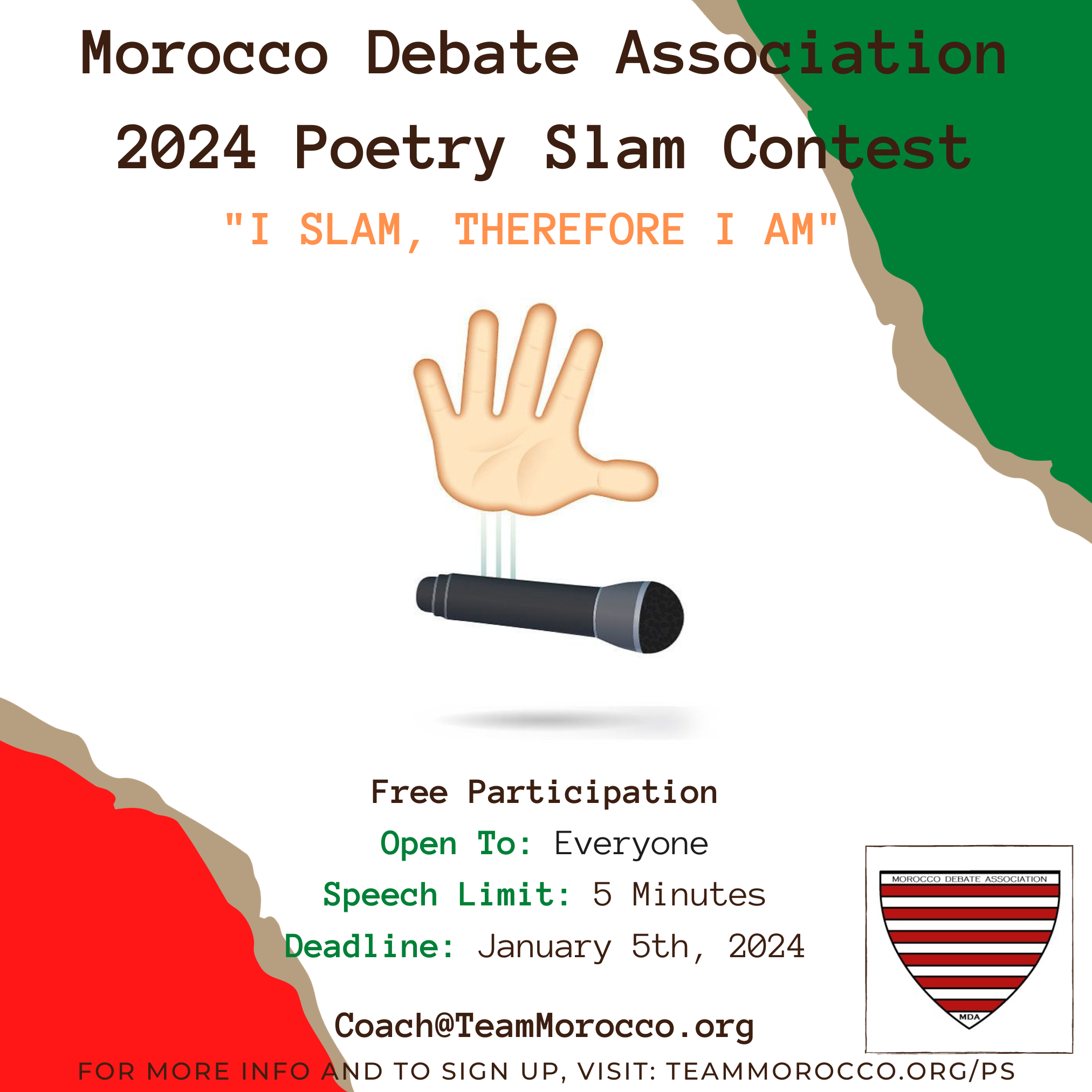 Poetry Slam Contest – Moroccan National Debate Team
